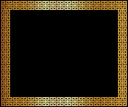 Greek Key Border Gold