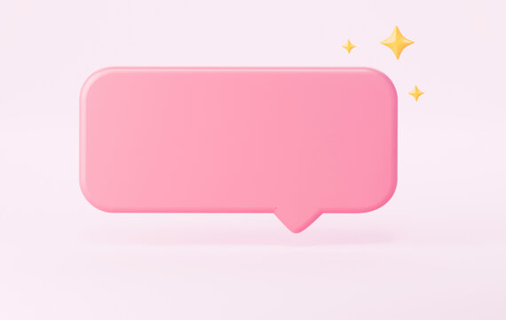 Pink Speech Bubble