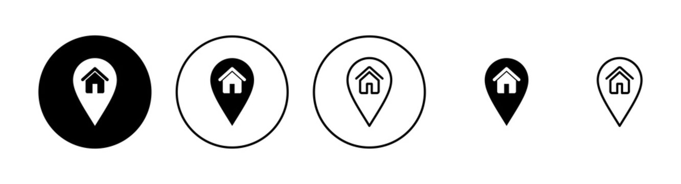 Home Address Icon Black
