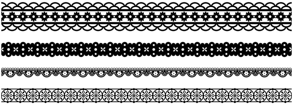 Simple Lace Patterns Clipart