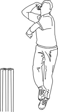 Cricket Match Sketch