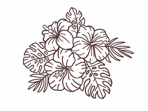 Luau Flowers Coloring Pages