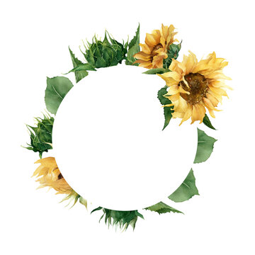 Sunflower Circle Border Images – Browse 1,453 Stock Photos, Vectors ...