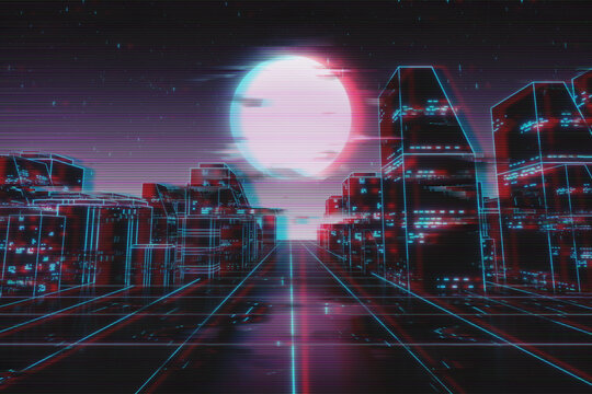 Background cyberpunk store