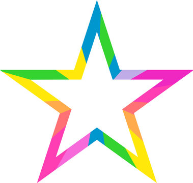 Rainbow Star Clip Art