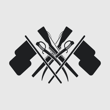 Flag Rifle Colorguard Clipart