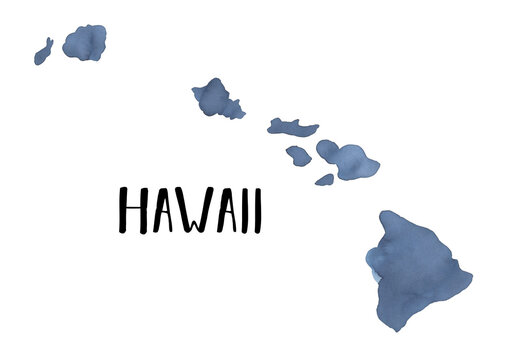 Hawaii State Map Clip Art Hawaii Lined Paper With State Map Outline