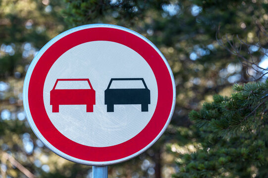 No Overtaking Road Sign