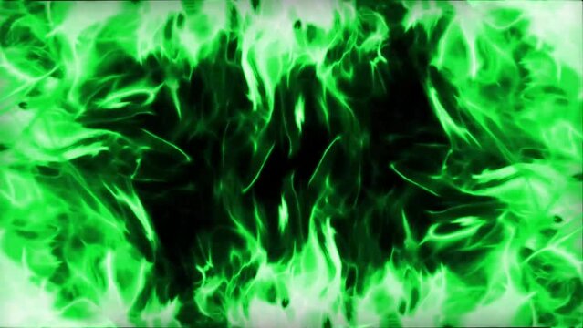 Green Fire Wallpaper Hd