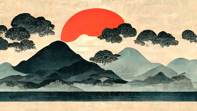 Japanese Art Mountains
