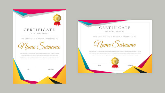 Certificate Design Template Sertifikat Images – Browse 647 Stock Photos ...