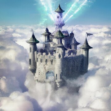 Fantasy Castle In The Clouds