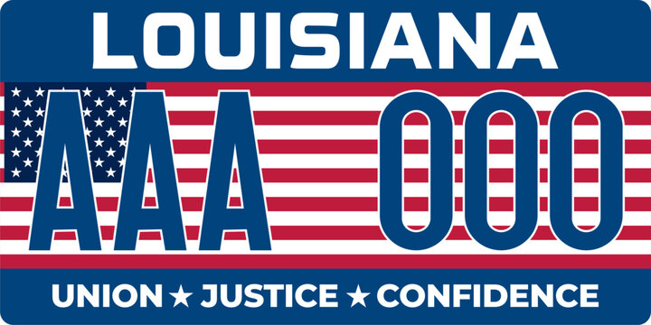 Louisiana State License Plate 2022
