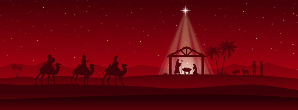 Red Nativity Backgrounds