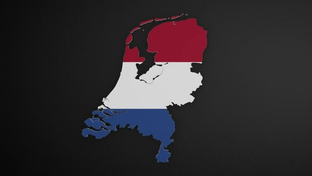 Netherlands Flag Map