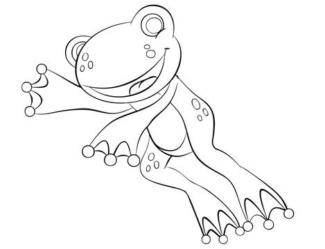 Jumping Frog Outline