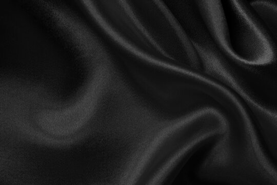 Black Satin Fabric Swatch