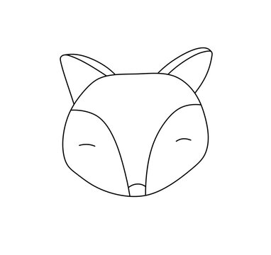 Fox Face Stencil