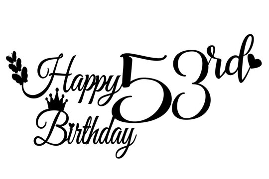 Happy 53rd Birthday Clip Art