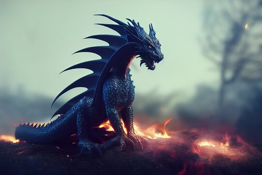 Fire Breathing Dragon Wallpaper