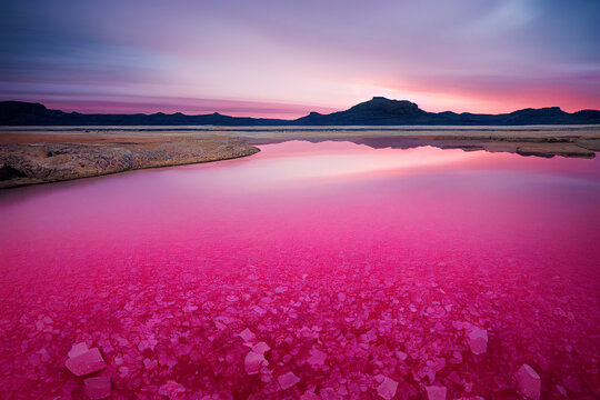 Pink Lake Wallpaper