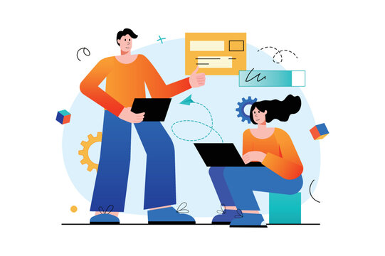 Two People Connect Cartoon Images – Browse 817 Stock Photos, Vectors ...