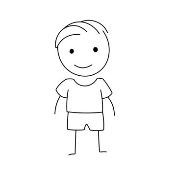 Stick Figure Little Boy