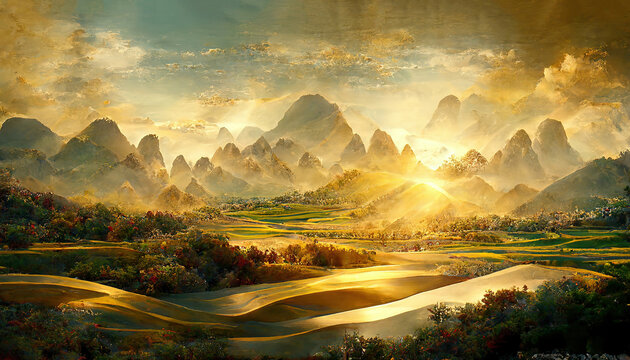 Chinese Art Mountains
