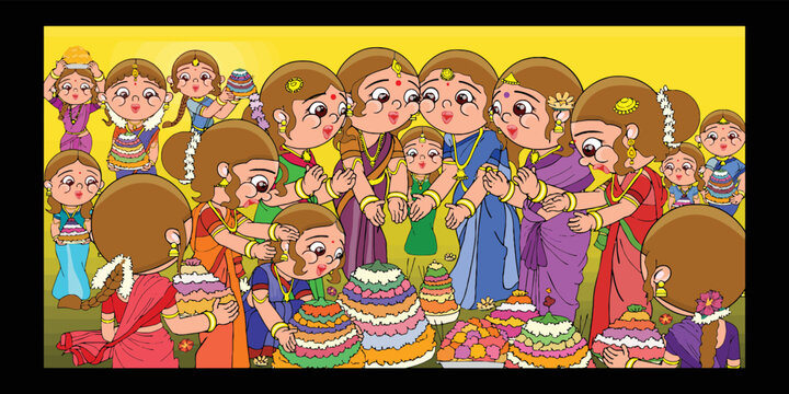 Bathukamma Images – Browse 53 Stock Photos, Vectors, and Video | Adobe ...