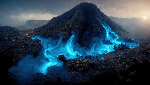 Kawah Ijen Blue Lava