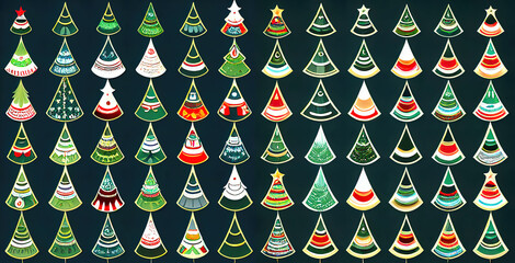 Sewing fabric with Christmas trees as seamless tile texture pattern ...