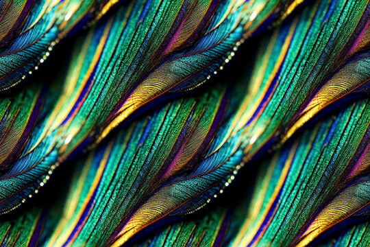 Peacock Feather Pattern Seamless