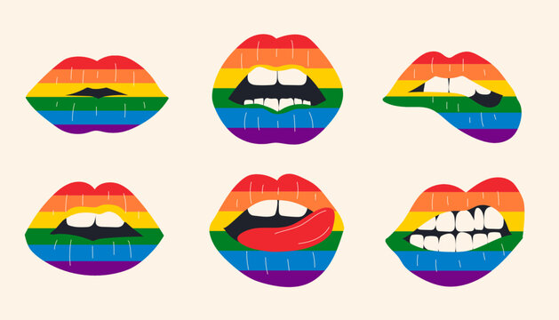 Rainbow Lips Clipart Free | Lipstutorial.org