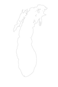 Lake Michigan Blank Outline
