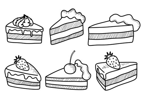 Cake Slice Black And White Clipart