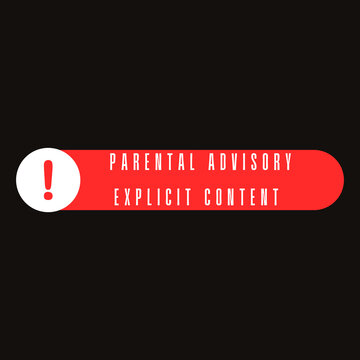 Parental Advisory Explicit Content In Red
