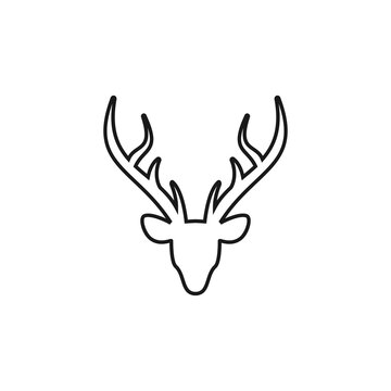 Buck Head Silhouette Outline