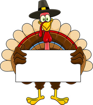 Turkey Holding Sign