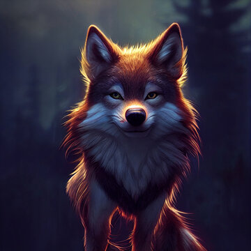 Fox And Wolf Cute