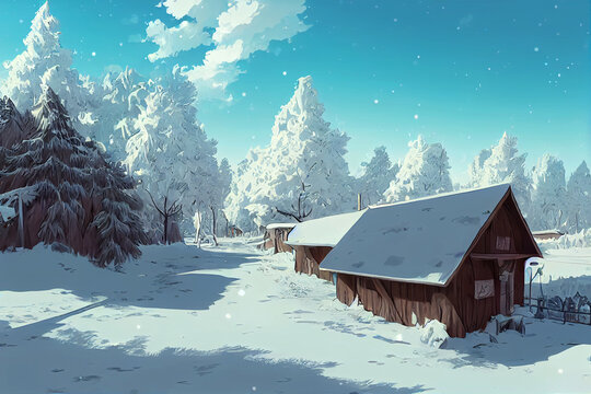 Anime Snow Scenery