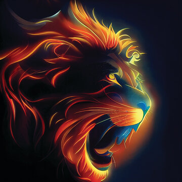 Fire Roaring Lion