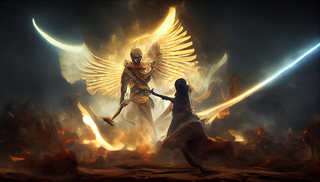 Angels And Demons Fighting