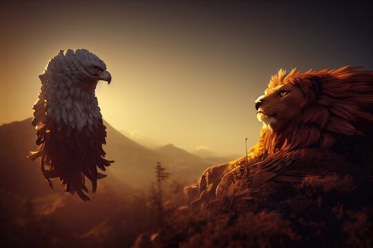 Lion Vs Eagle