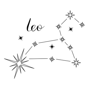 Leo Constellation Drawing