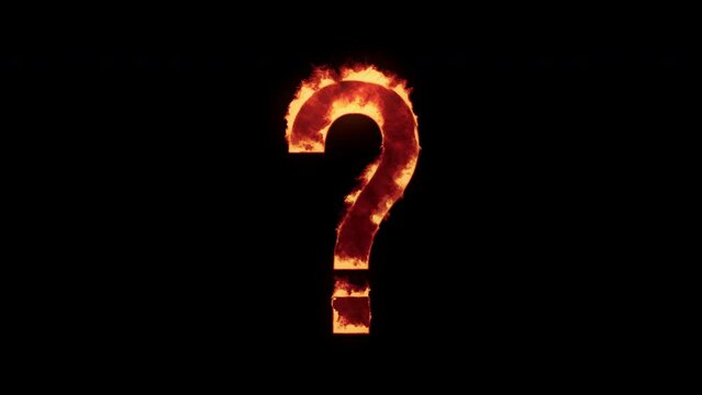 Animated Flame Question Mark