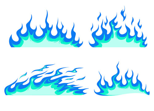 Blue Flames Drawing