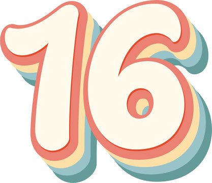 Number 16 Clipart