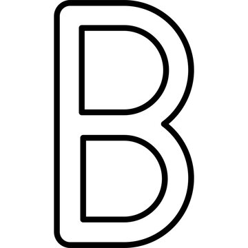 Capital B Bubble Letter