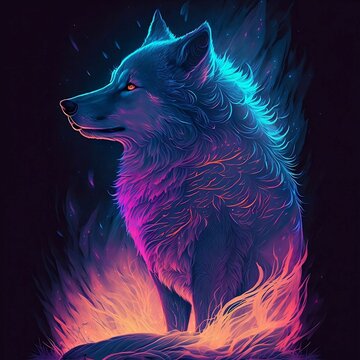 Anime Shadow Wolf Wallpaper