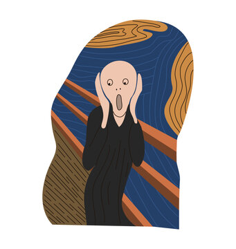 Famous Screaming Man Painting